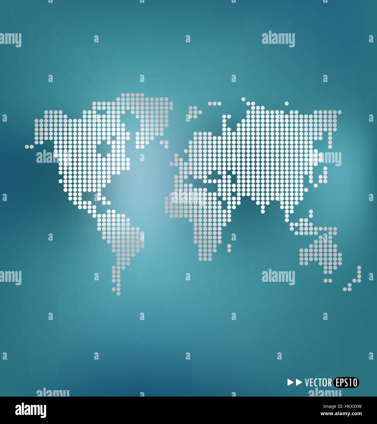 Dotted world map. Vector illustration Stock Vector Image & Art - Alamy
