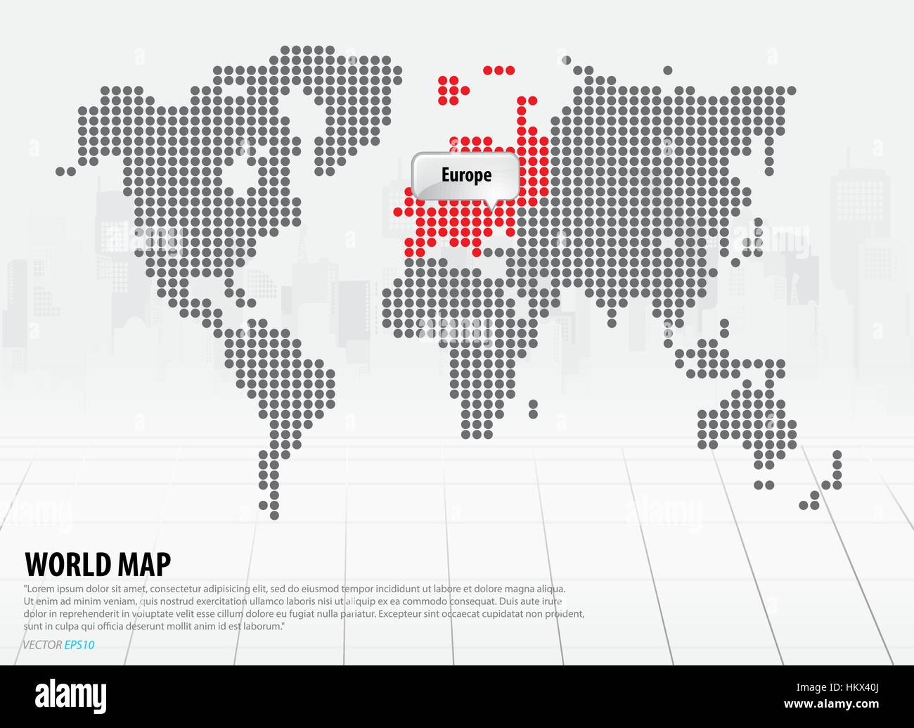 World map with continents (Europe Stock Vector Image & Art - Alamy