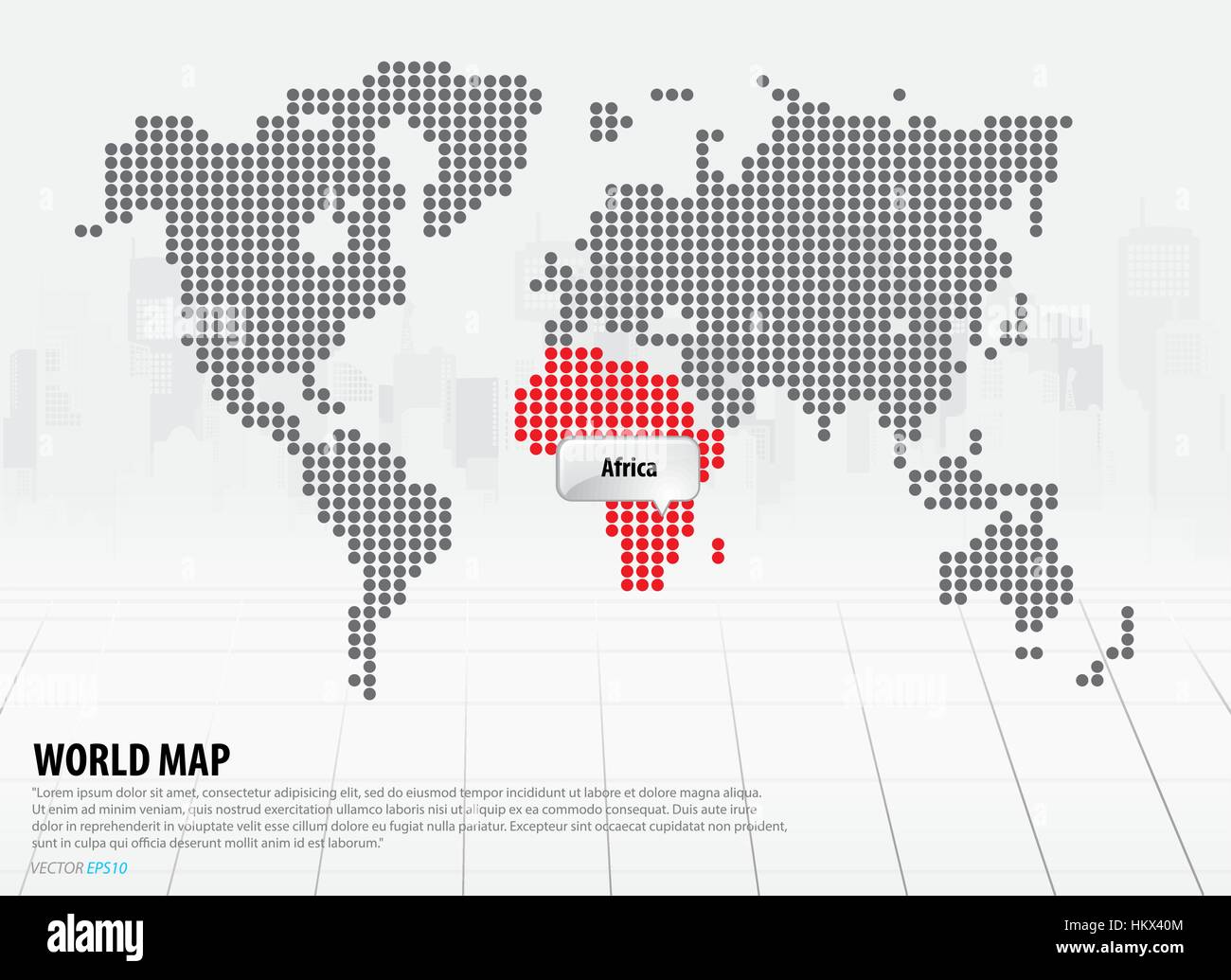 World map with continents (Africa Stock Vector Image & Art - Alamy