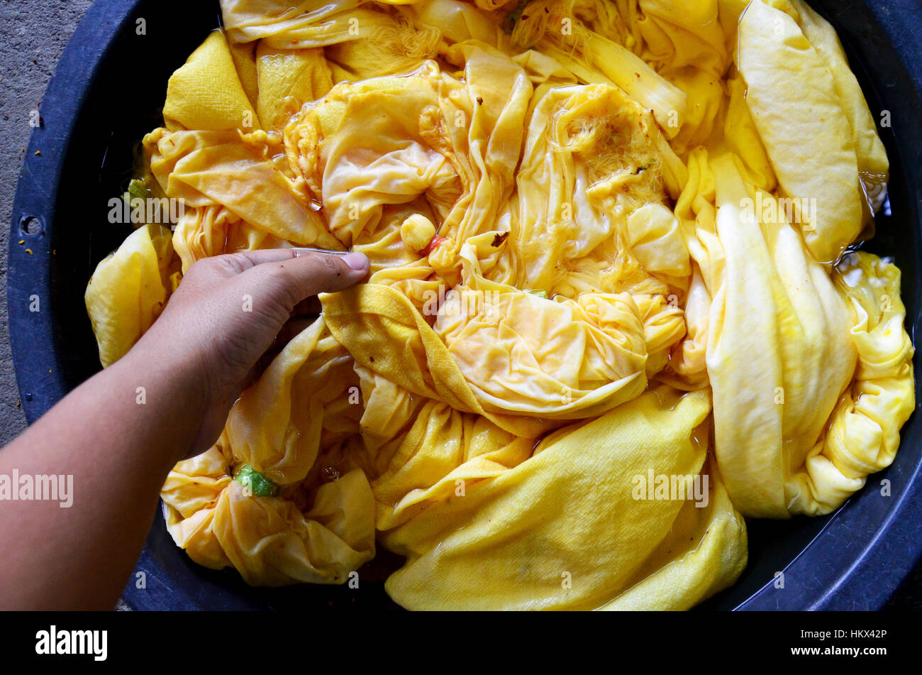 Turmeric washing process hi-res stock photography and images - Alamy