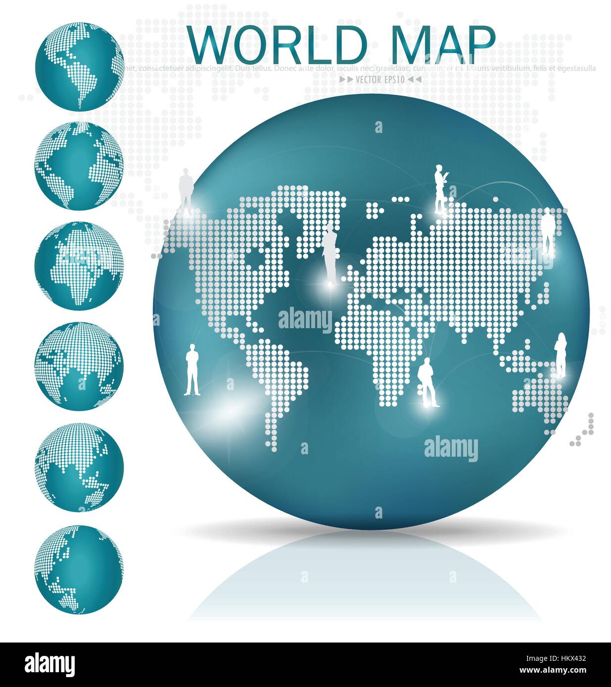 Collection of modern globe. Vector illustration Stock Vector Image ...