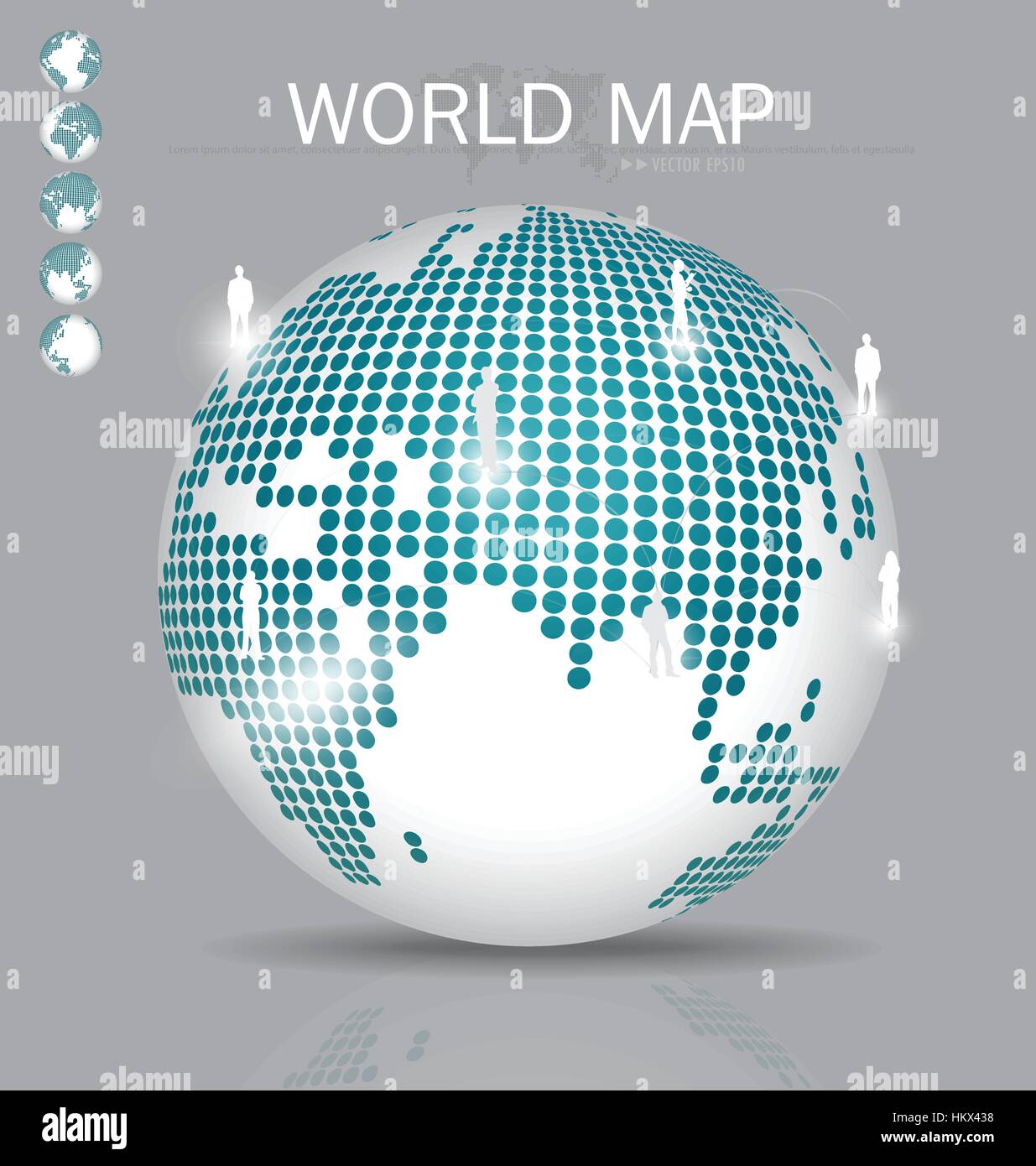 Collection of modern globe. Vector illustration Stock Vector Image ...