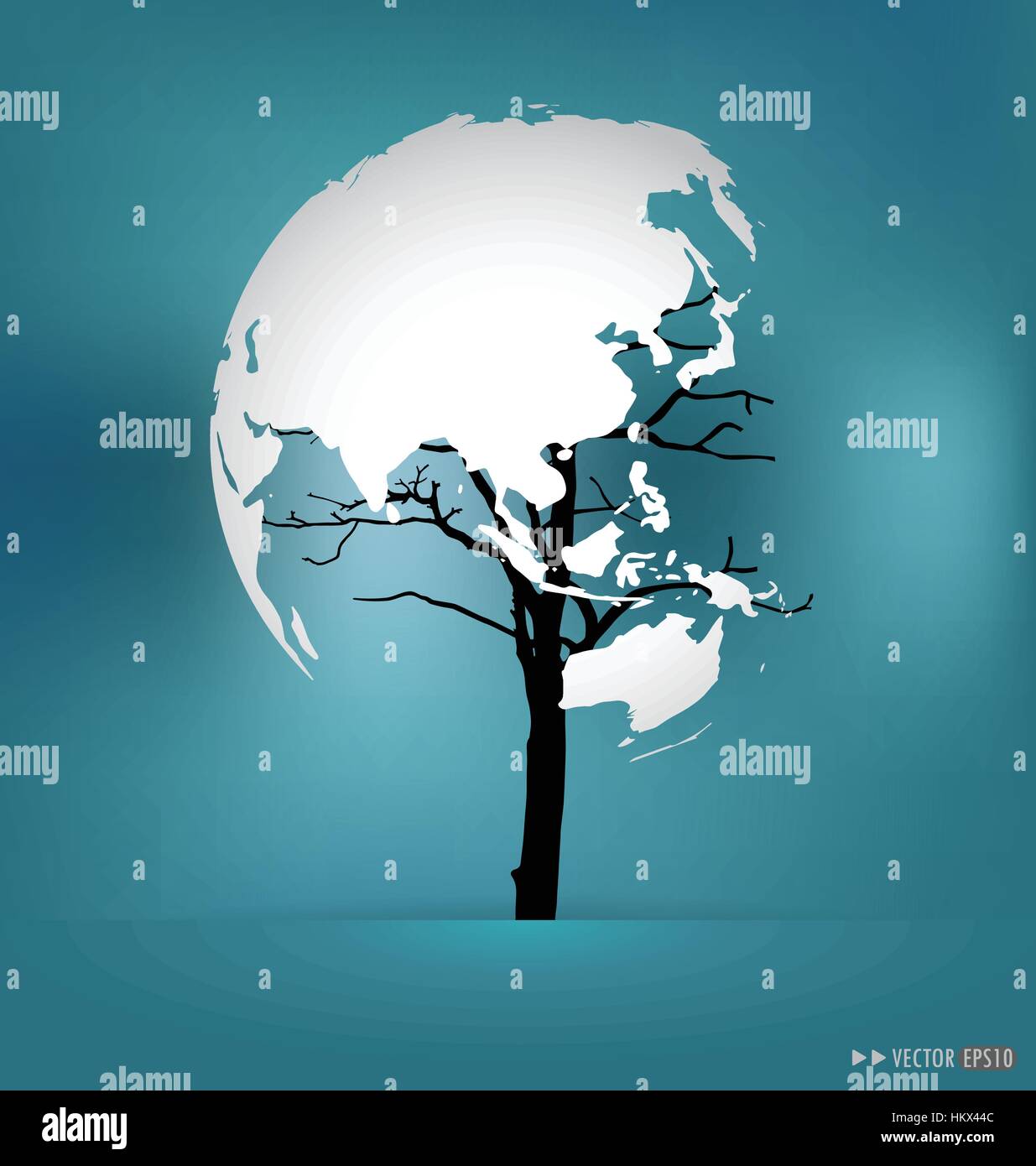 Tree shaped world map. Vector illustration Stock Vector Image & Art - Alamy