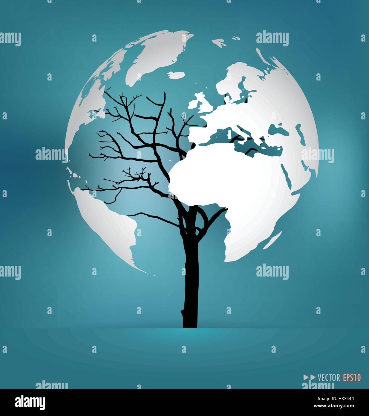 Tree shaped world map. Vector illustration Stock Vector Image & Art - Alamy