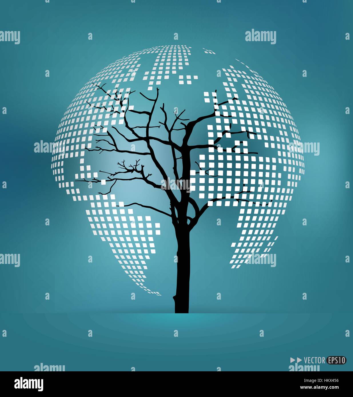 Tree shaped world map. Vector illustration Stock Vector Image & Art - Alamy