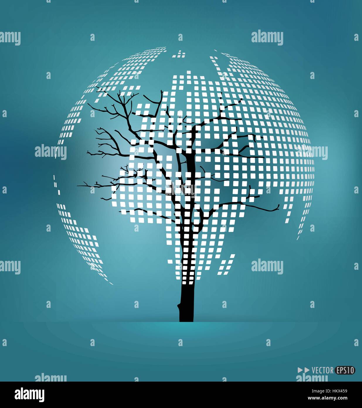 Tree shaped world map. Vector illustration Stock Vector Image & Art - Alamy