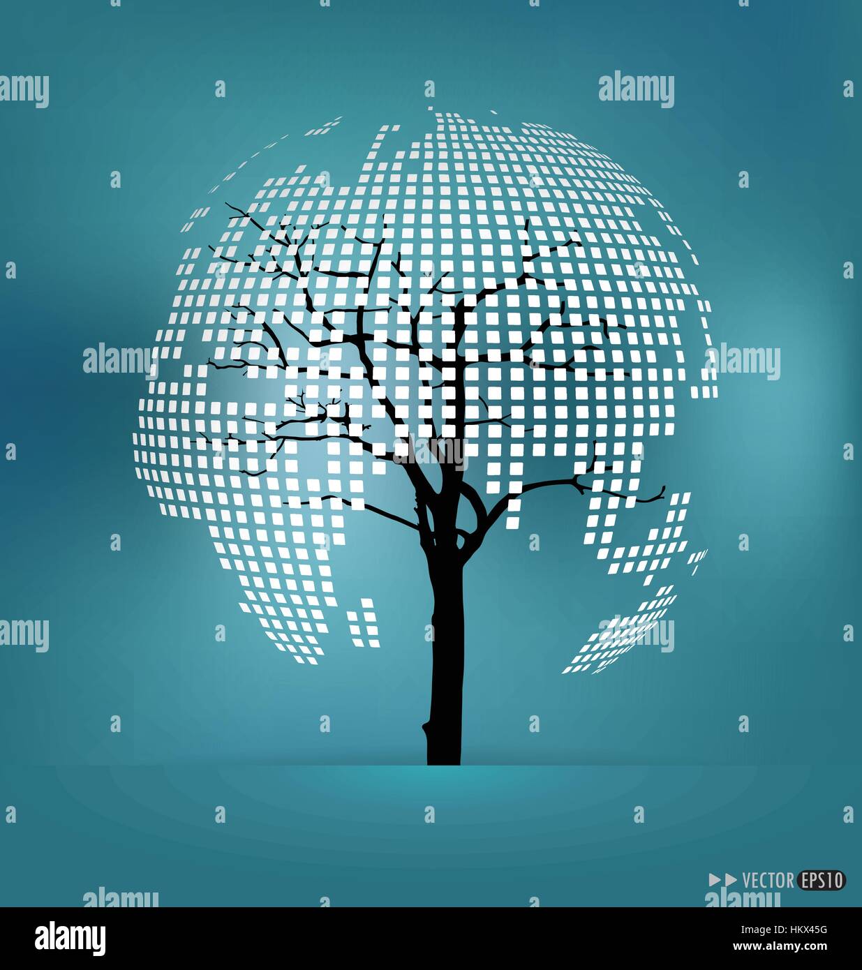 Tree shaped world map. Vector illustration Stock Vector Image & Art - Alamy