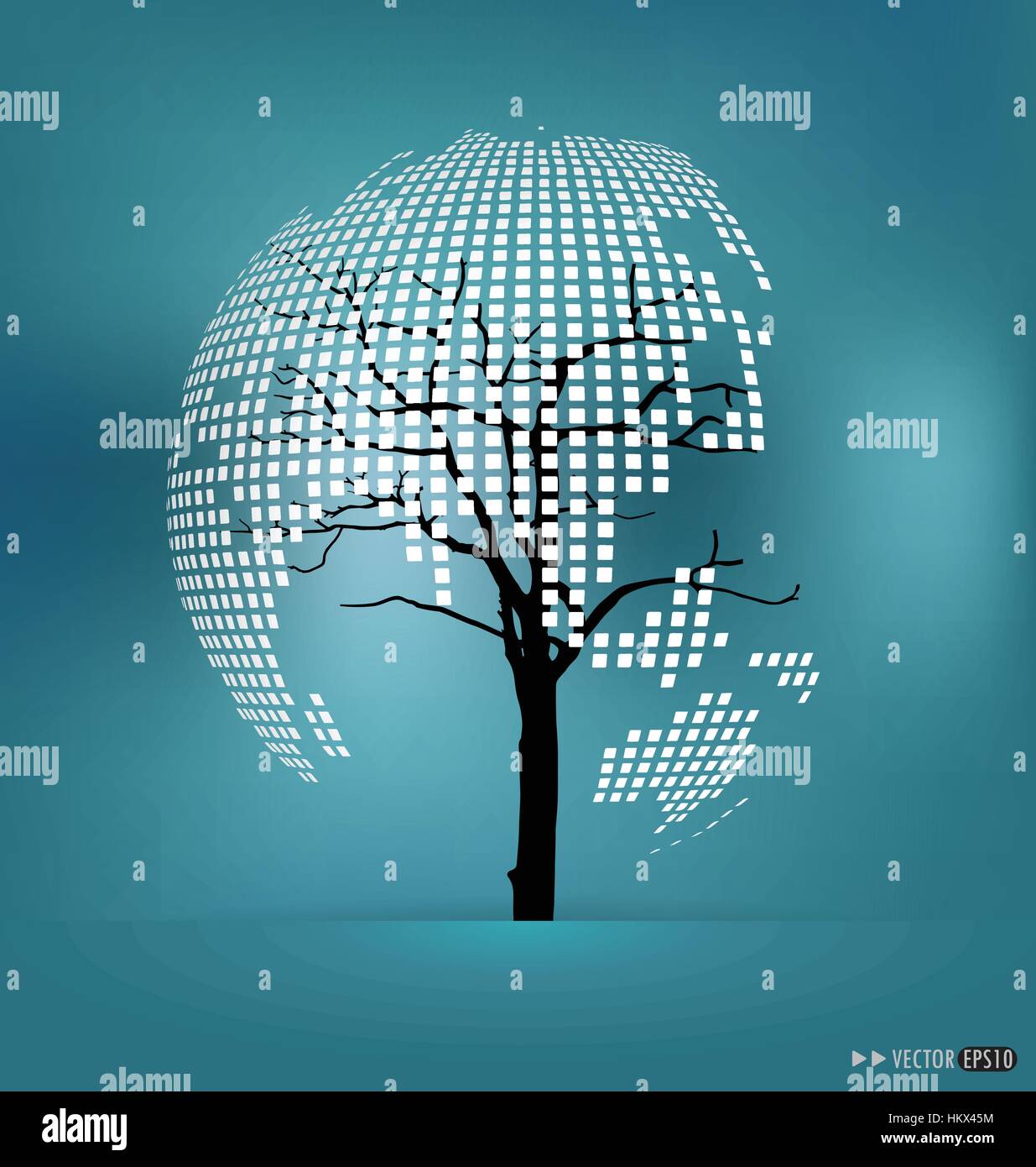 Tree shaped world map. Vector illustration Stock Vector Image & Art - Alamy