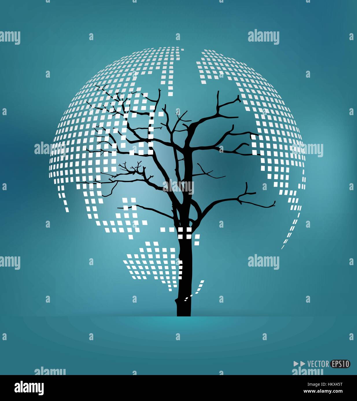 Tree shaped world map. Vector illustration Stock Vector Image & Art - Alamy
