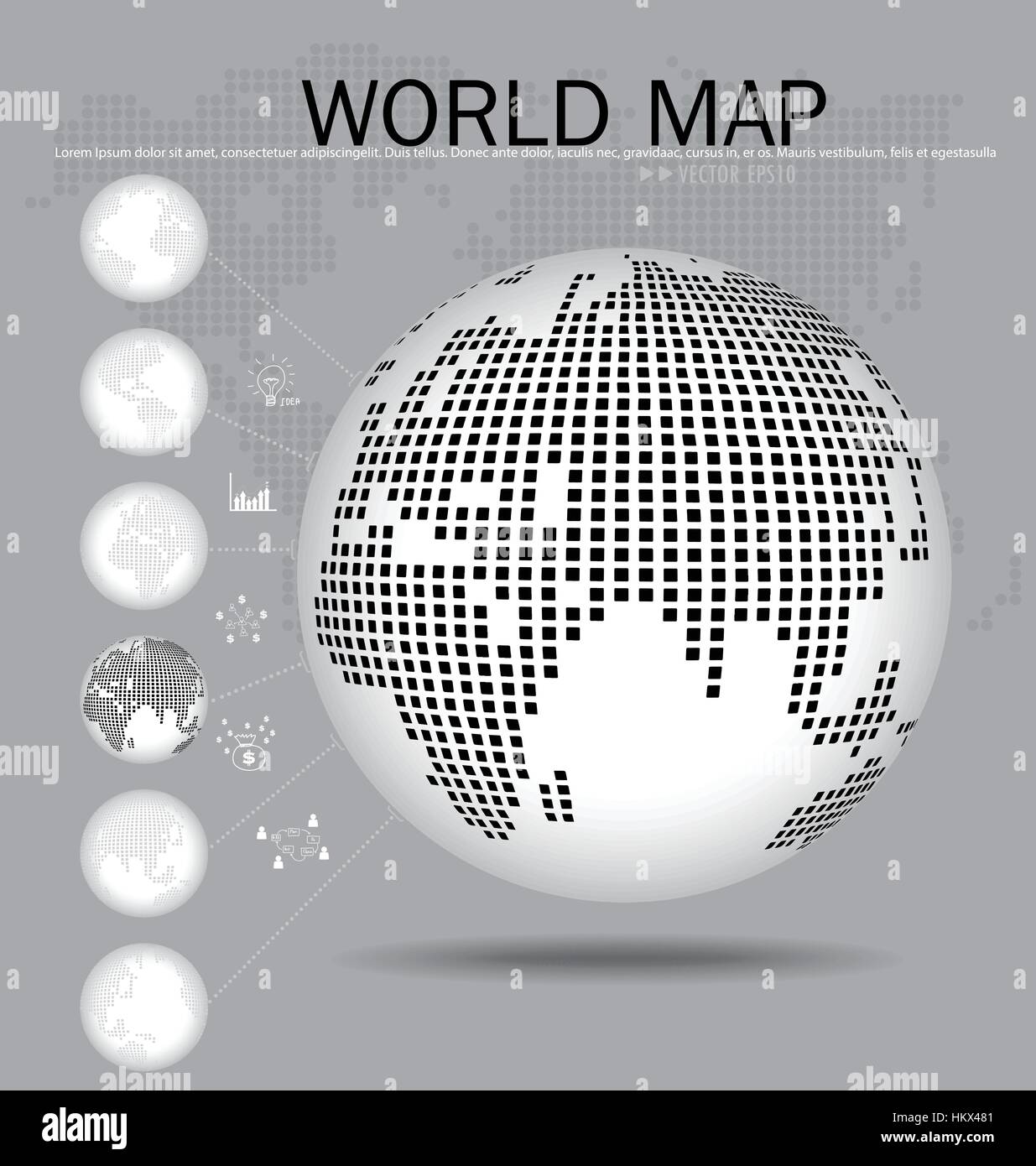 Modern globe. Vector illustration Stock Vector Image & Art - Alamy
