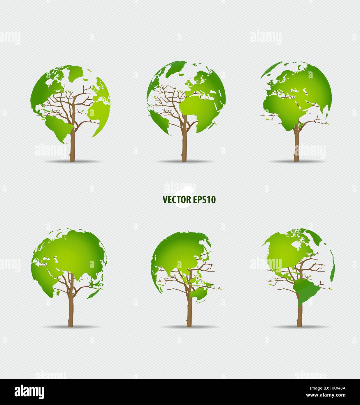 Tree shaped world map. Vector illustration Stock Vector Image & Art - Alamy