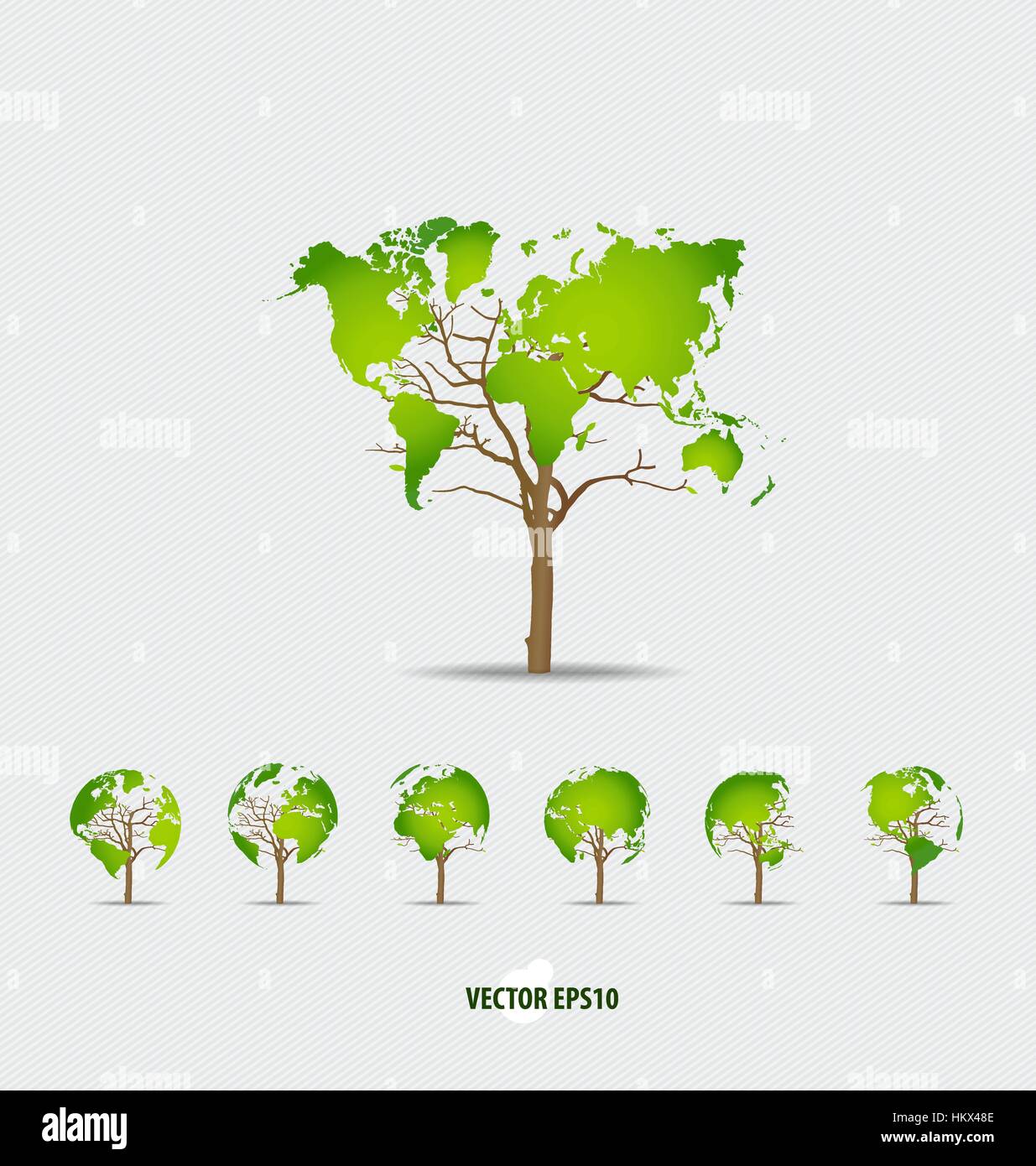 Tree shaped world map. Vector illustration Stock Vector Image & Art - Alamy