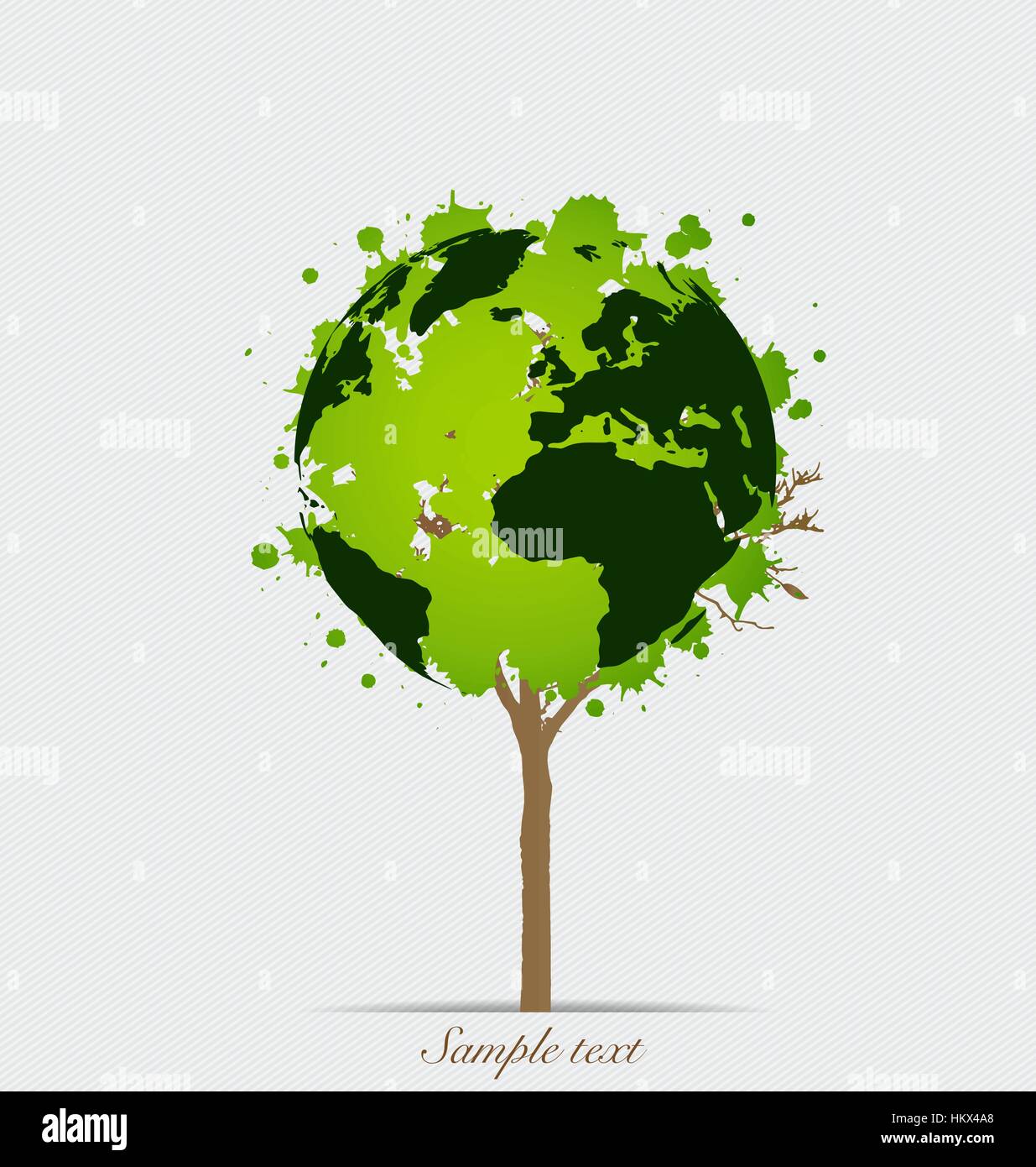 Tree shaped world map. Vector illustration Stock Vector Image & Art - Alamy