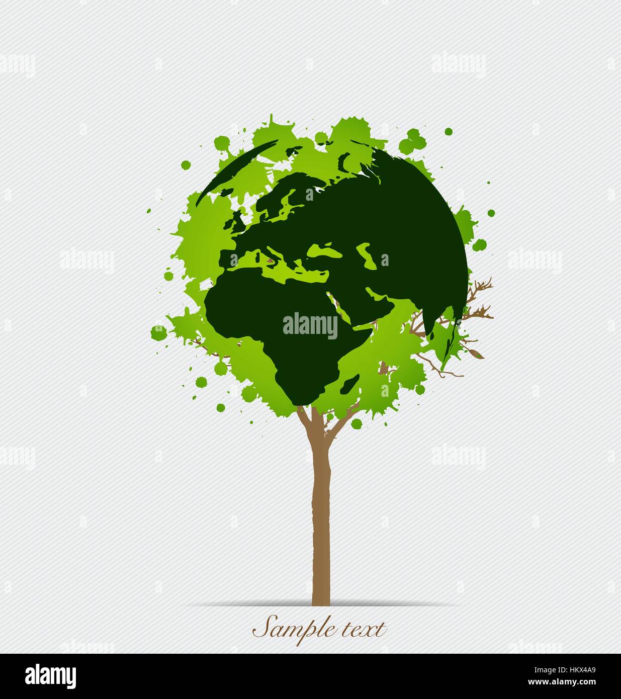 Tree shaped world map. Vector illustration Stock Vector Image & Art - Alamy