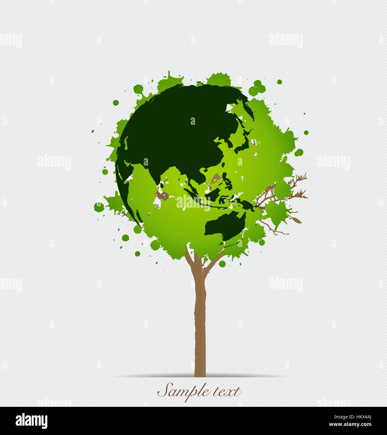 Tree shaped world map. Vector illustration Stock Vector Image & Art - Alamy