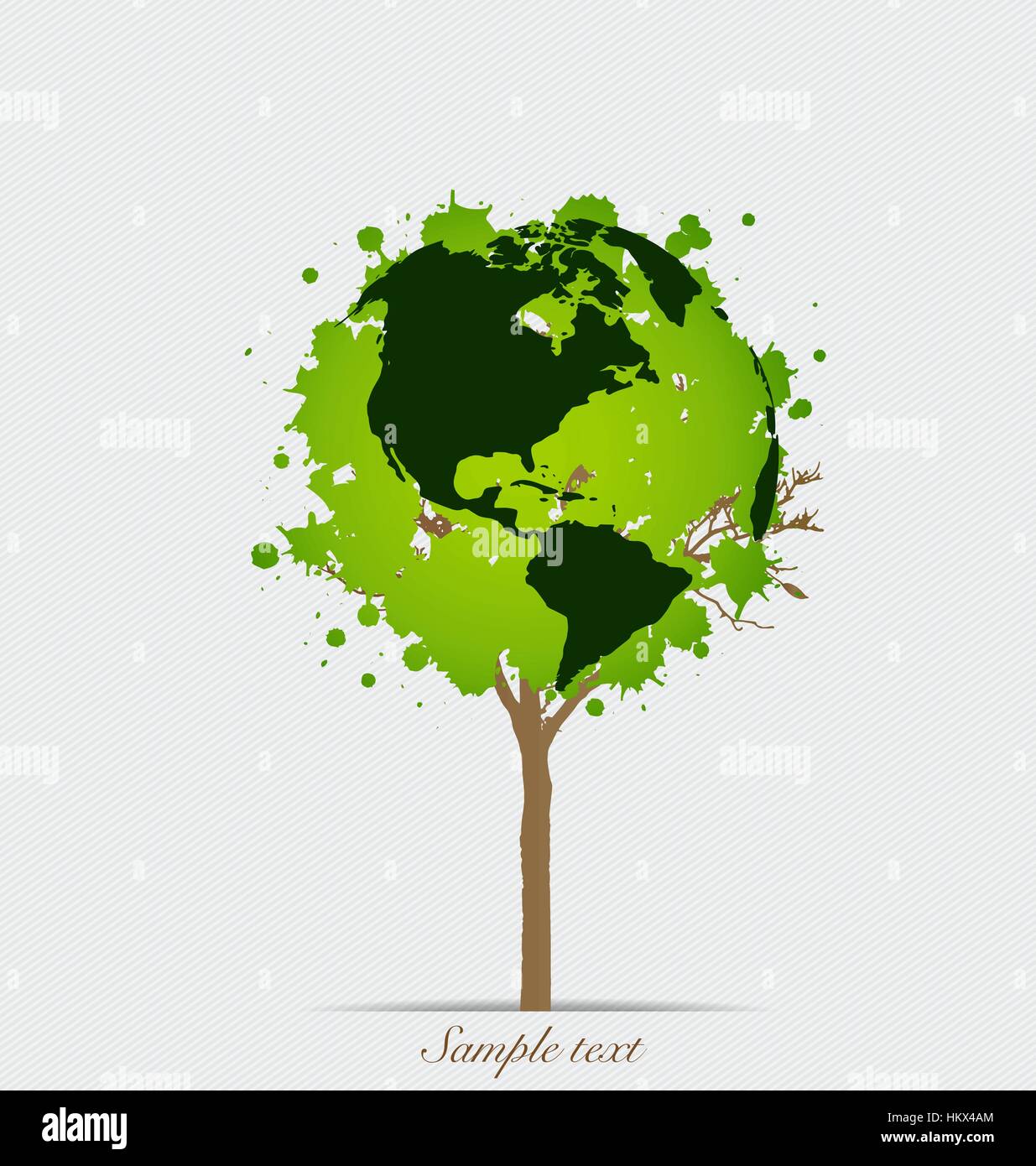 Tree shaped world map. Vector illustration Stock Vector Image & Art - Alamy