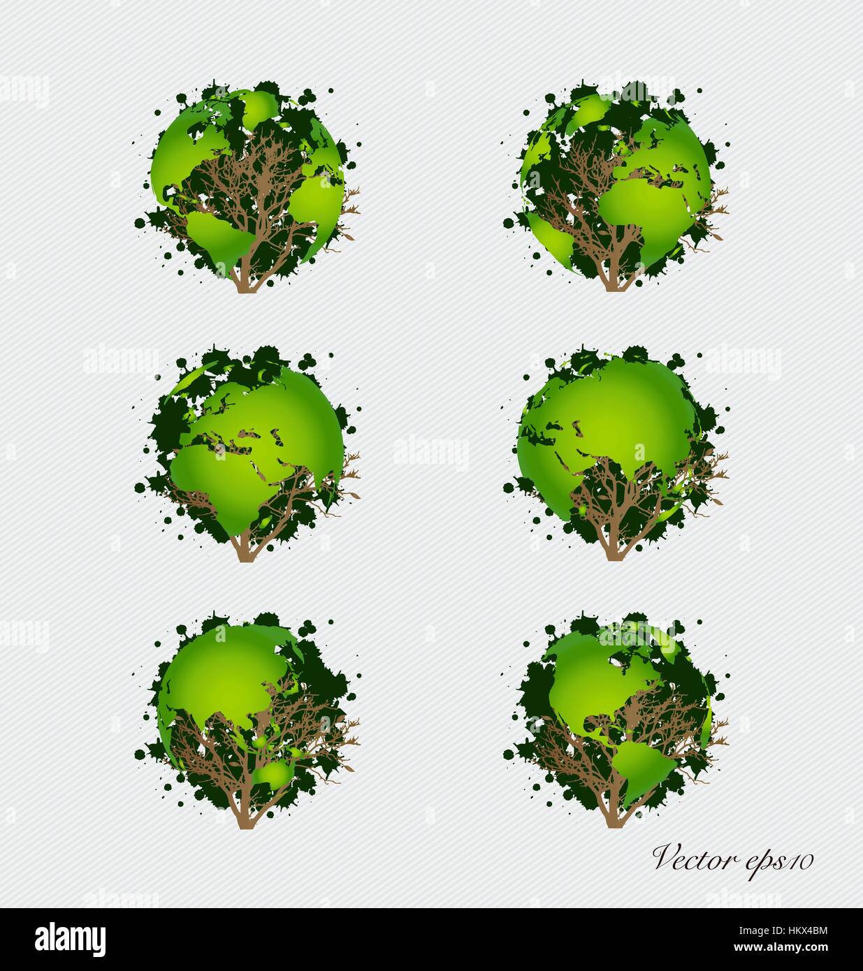 Tree shaped world map. Vector illustration Stock Vector Image & Art - Alamy