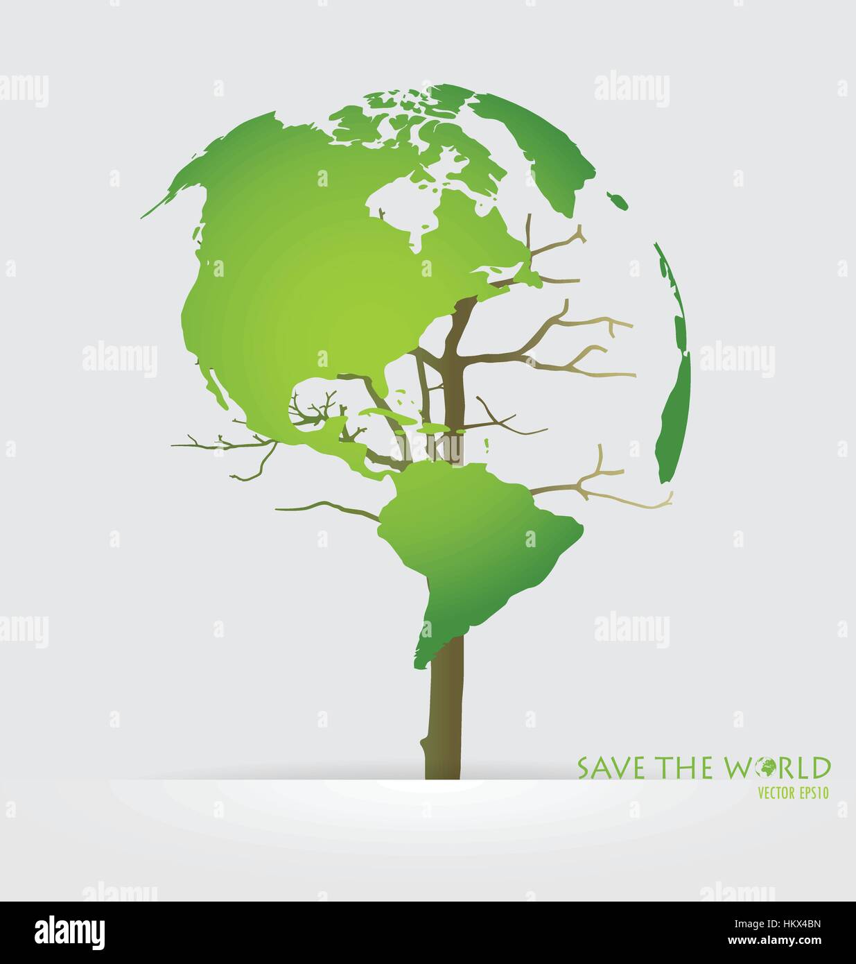 Tree shaped world map. Vector illustration Stock Vector Image & Art - Alamy