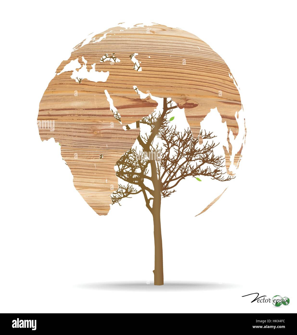 Tree shaped world map. Vector illustration Stock Vector Image & Art - Alamy