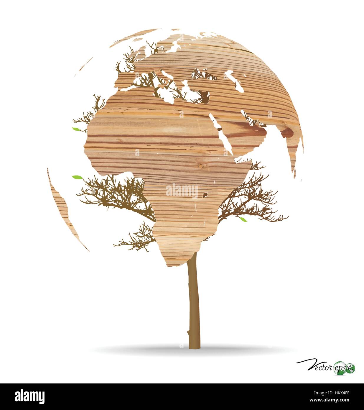 Tree shaped world map. Vector illustration Stock Vector Image & Art - Alamy