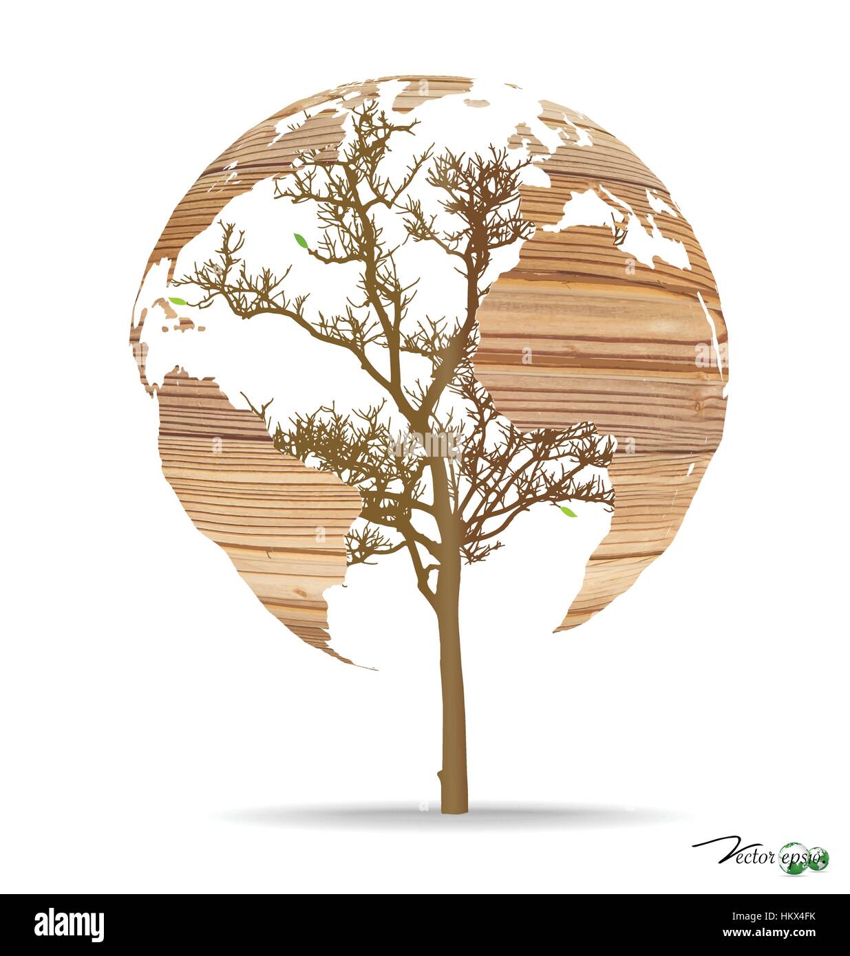 Tree shaped world map. Vector illustration Stock Vector Image & Art - Alamy