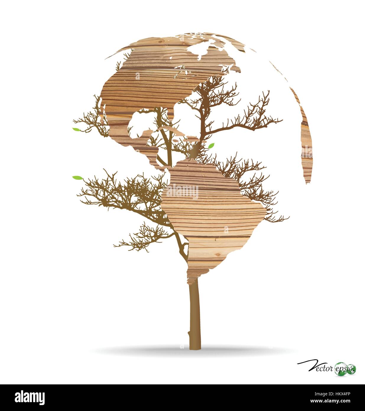 Tree shaped world map. Vector illustration Stock Vector Image & Art - Alamy