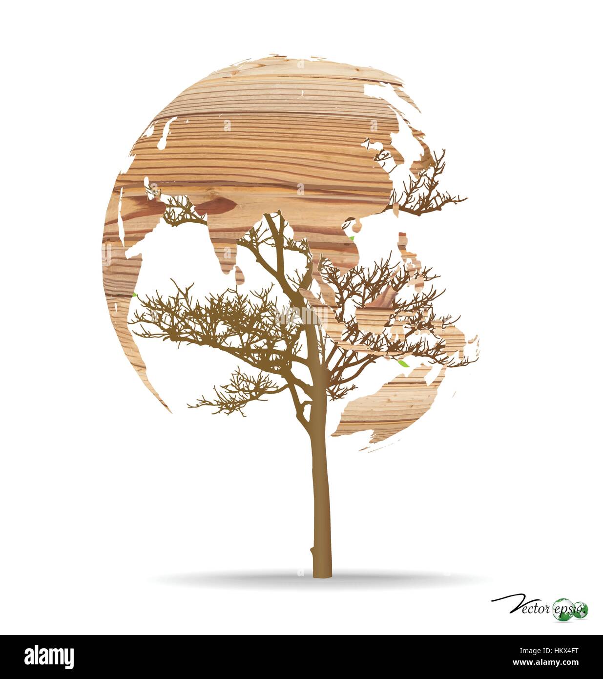 Tree shaped world map. Vector illustration Stock Vector Image & Art - Alamy