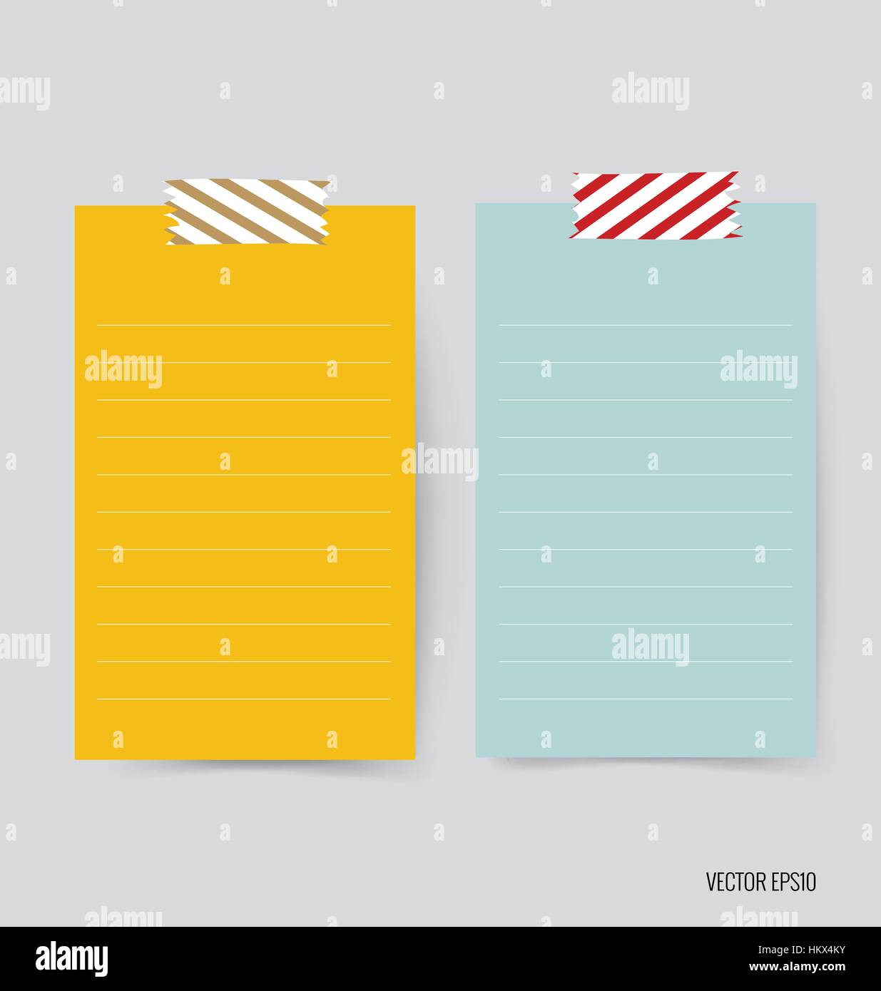 Collection of various note papers, ready for your message. Vector ...