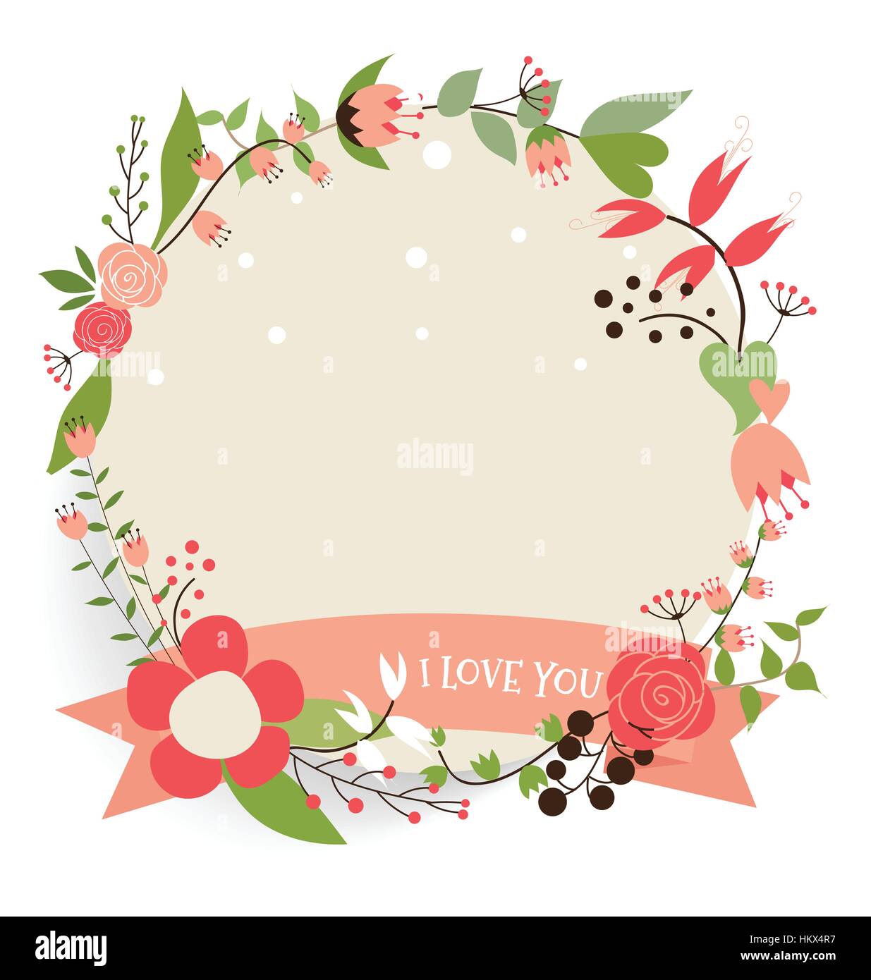 Floral bouquets with ribbon, vector illustration Stock Vector Image ...