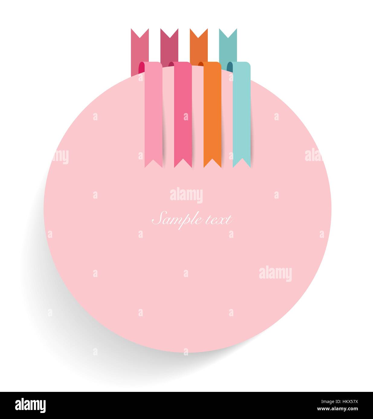 Note papers with cute ribbons, ready for your message. Vector ...