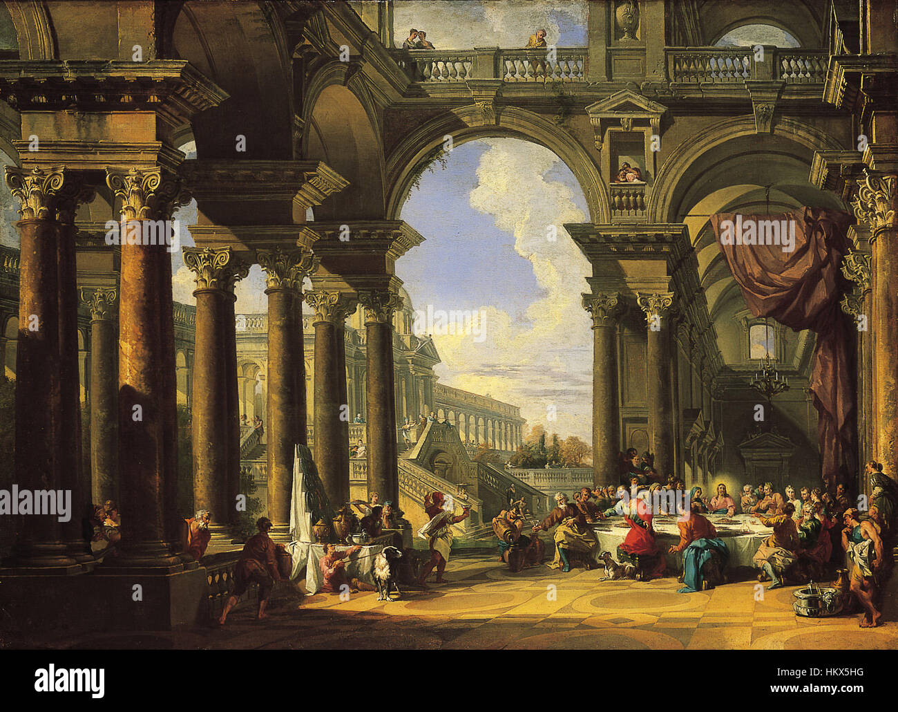 Giovanni Paolo Panini The Wedding at Cana, about 1725 Stock Photo - Alamy