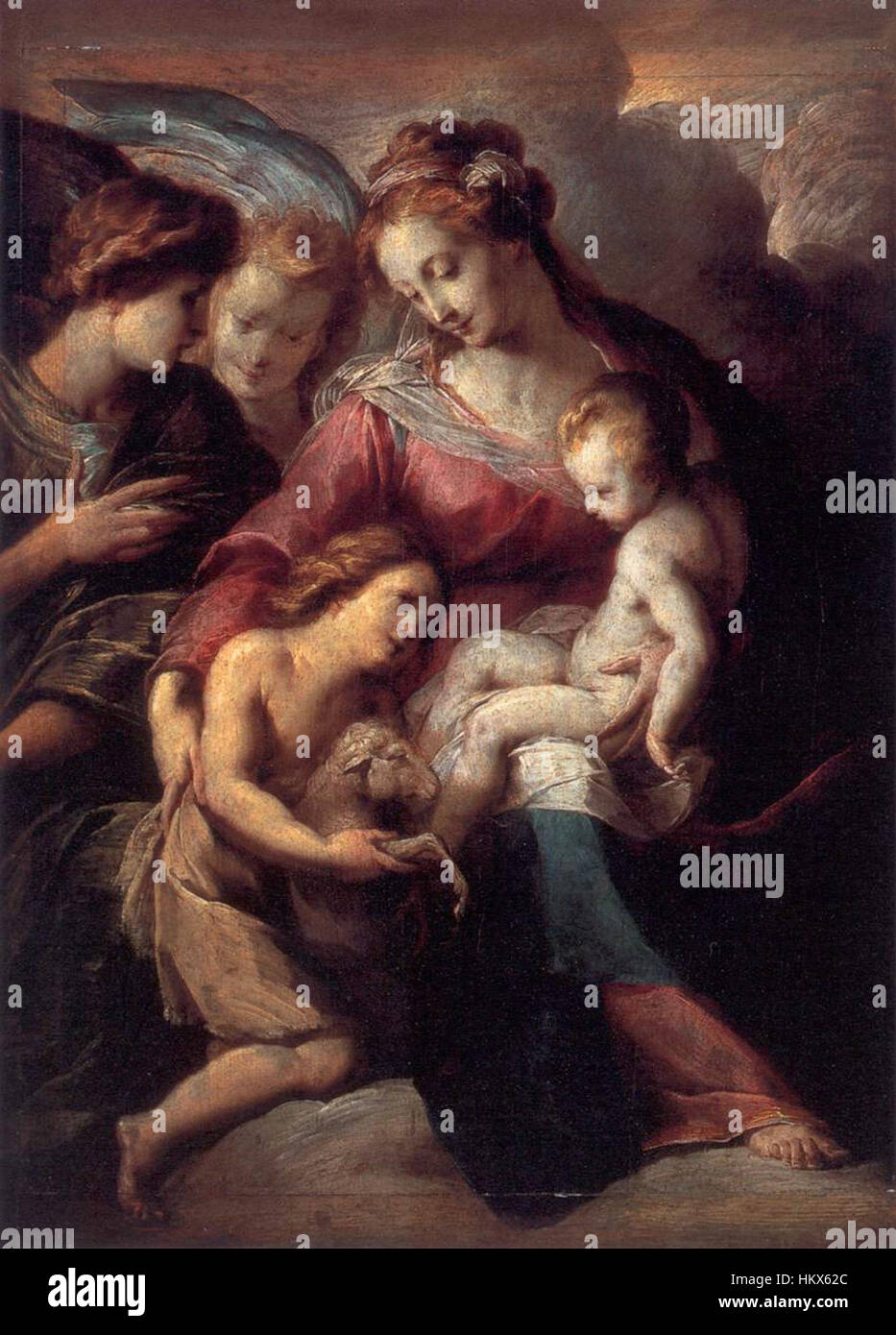 This painting by Giulio Cesare Procaccini, titled 'The Virgin and Child ...
