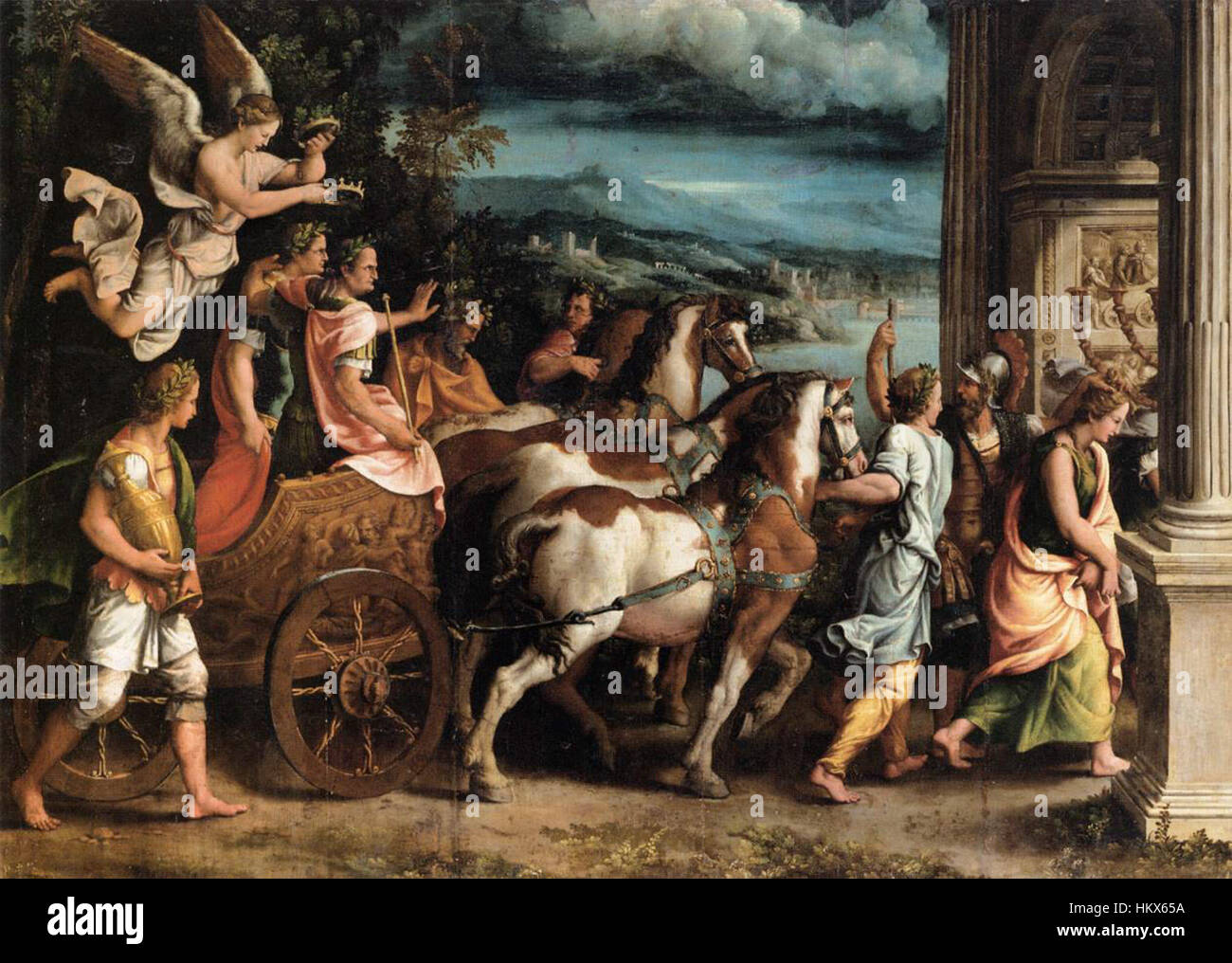 Giulio Romanoâ€™s 'Triumph of Titus and Vespasian' depicts the victory ...