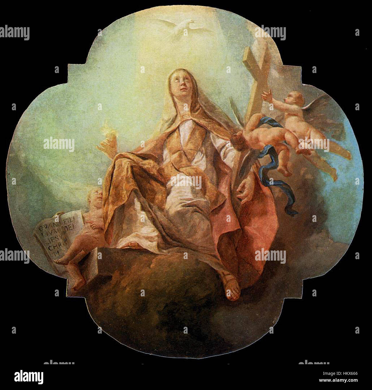 Giuseppe Angeli’s 'Faith' is an oil painting representing a classical ...