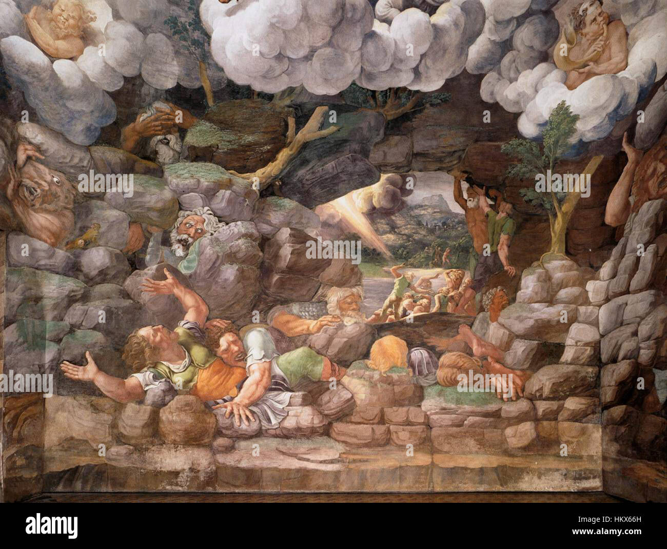 Giulio Romano’s 'View of the Sala dei Giganti' showcases the dramatic ...