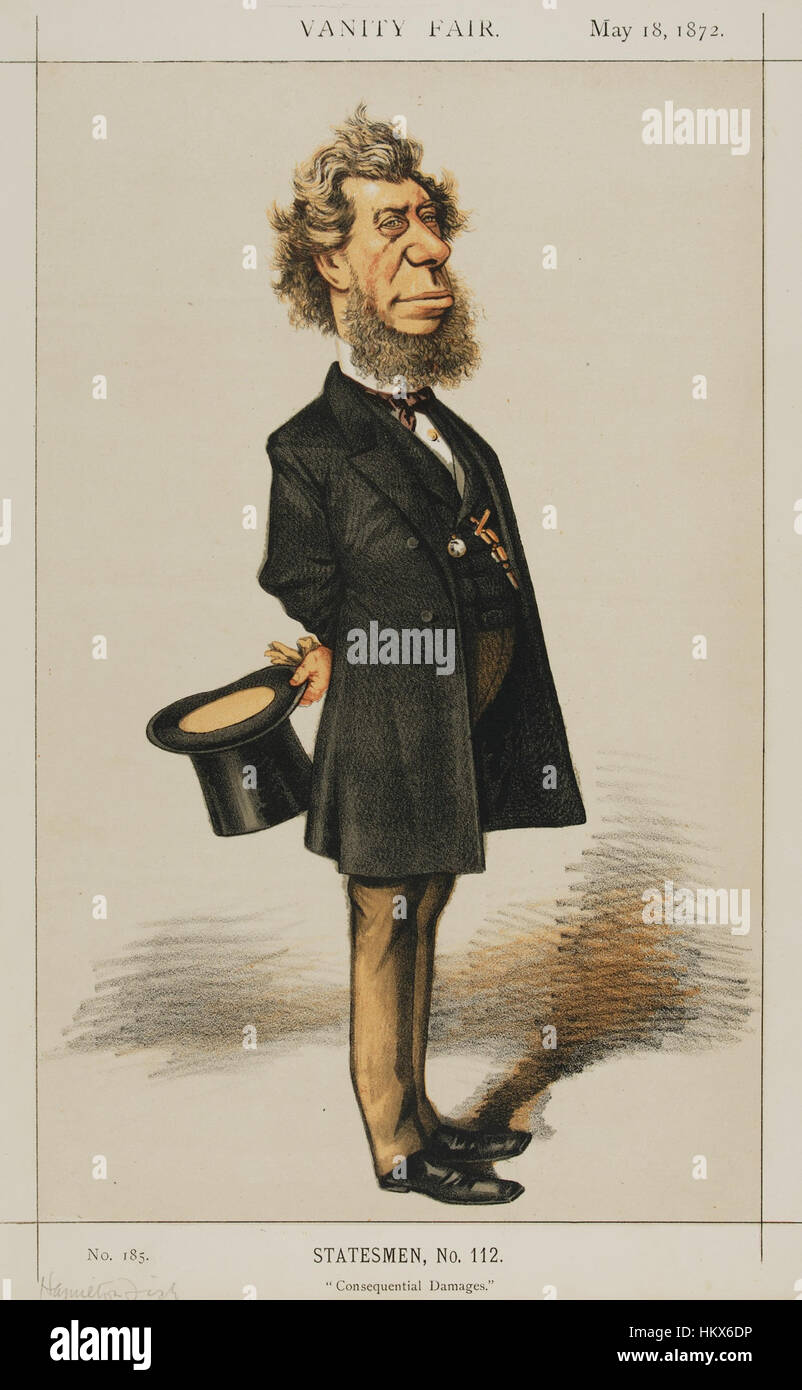 This 1872 illustration of Hamilton Fish by artist Thomas Nast appeared ...