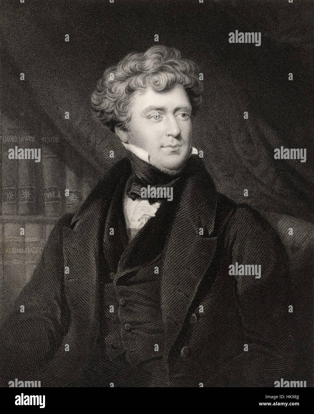 This historical portrait depicts James Blundell, a pioneering physician ...