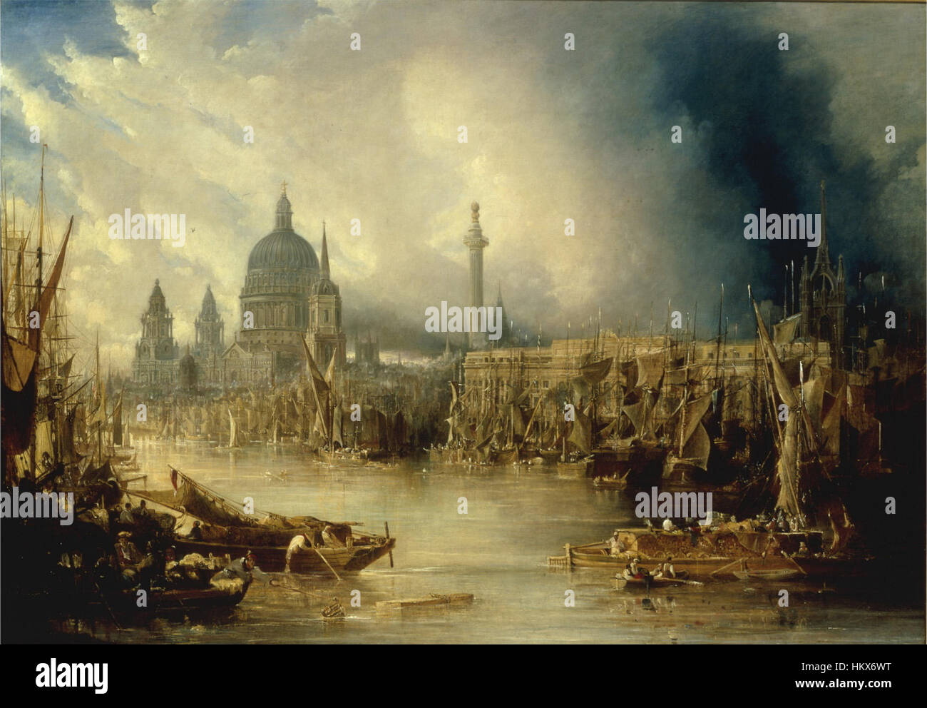 'A View of London with St. Paul's Cathedral from the Thames' by John ...