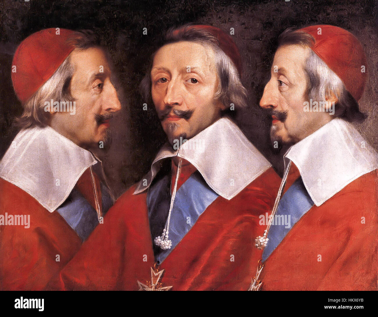 This painting depicts Cardinal Richelieu, a key political figure in ...