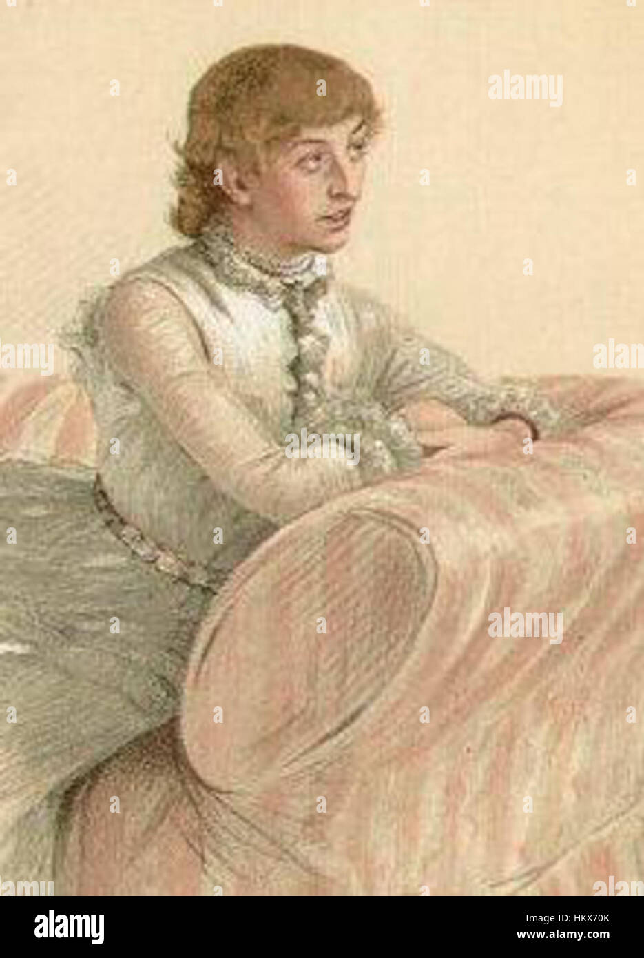 A detailed portrait of Lady Florence Dixie, capturing her historical ...