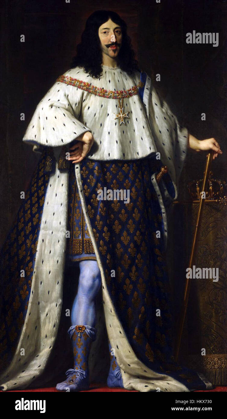 This portrait of Louis XIII, likely from the 17th century, showcases ...