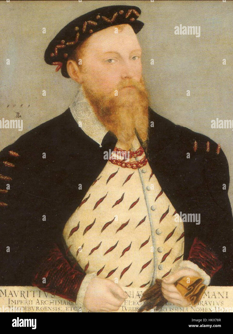 This painting of Moritz Sachsen (Maurice of Saxony) depicts the German ...