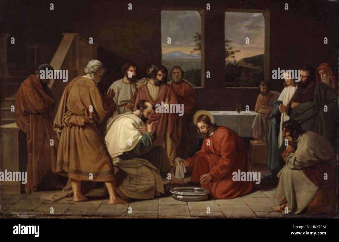 Foot washing hi-res stock photography and images - Alamy