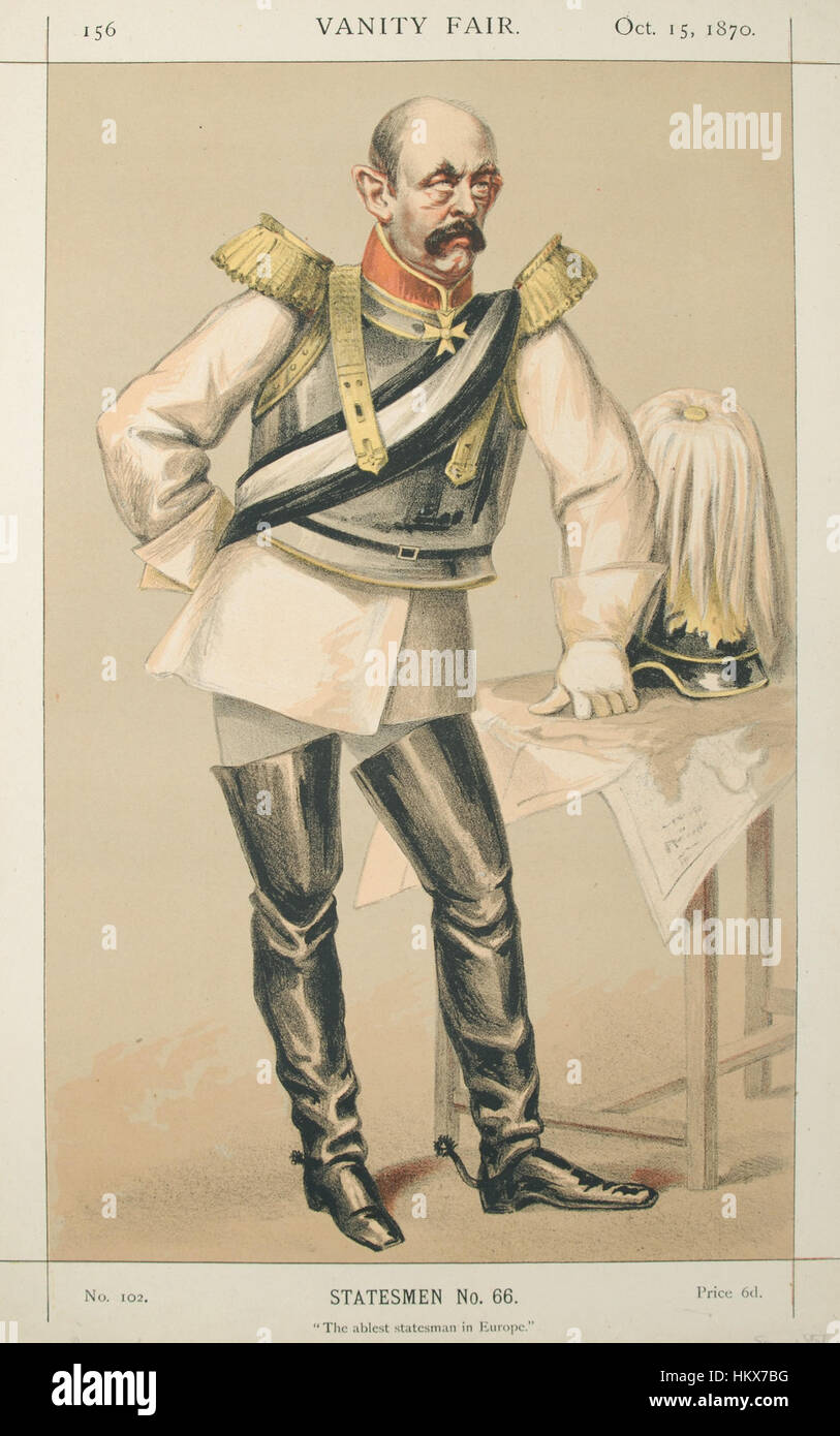 This illustration from the 1870 edition of Vanity Fair depicts Otto von ...