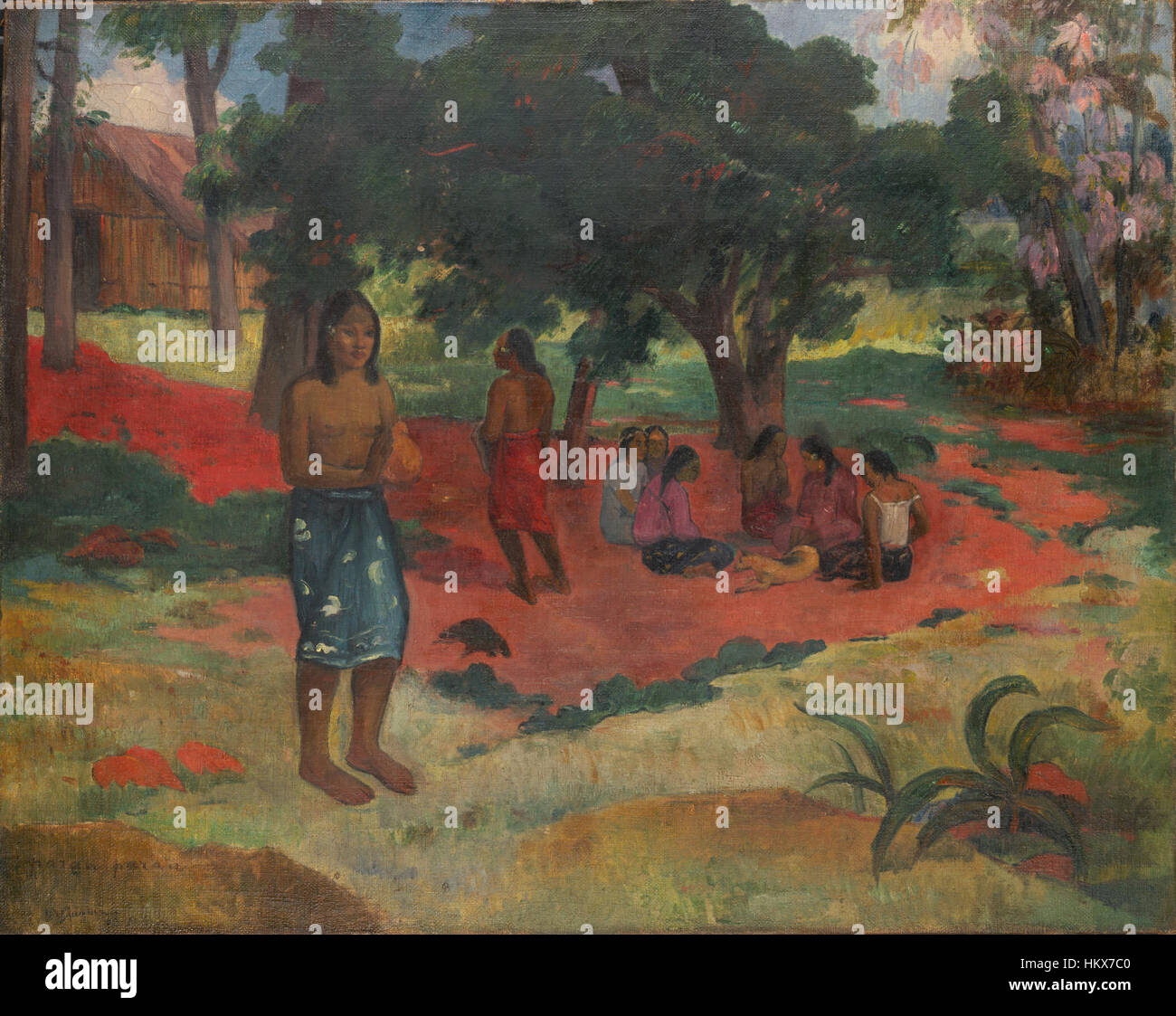 Paul Gauguin’s 1892 painting 'Parau Parau Whispered Words' reflects the ...