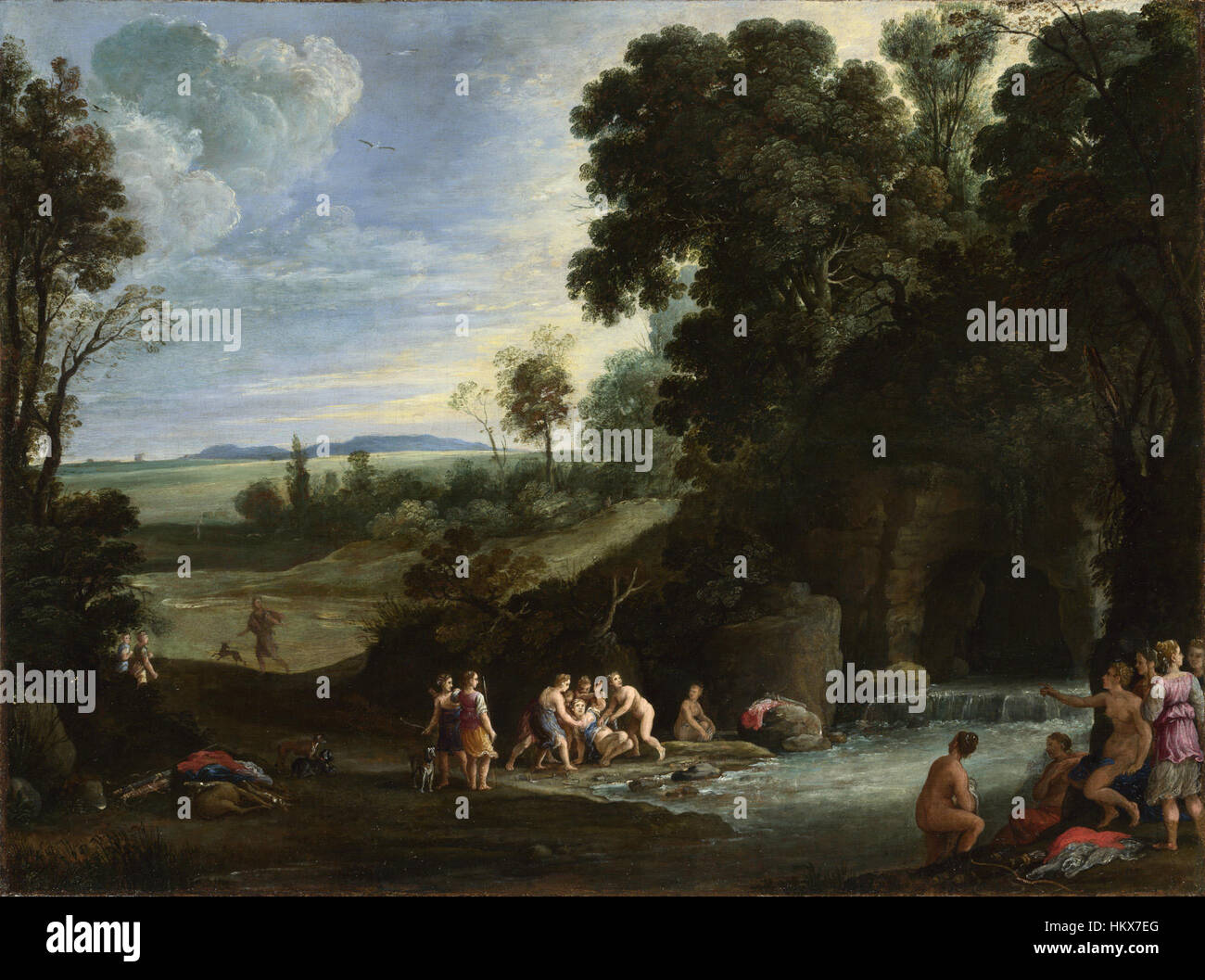 Paul Bril’s painting 'Diana and Callisto' depicts a mythological scene ...
