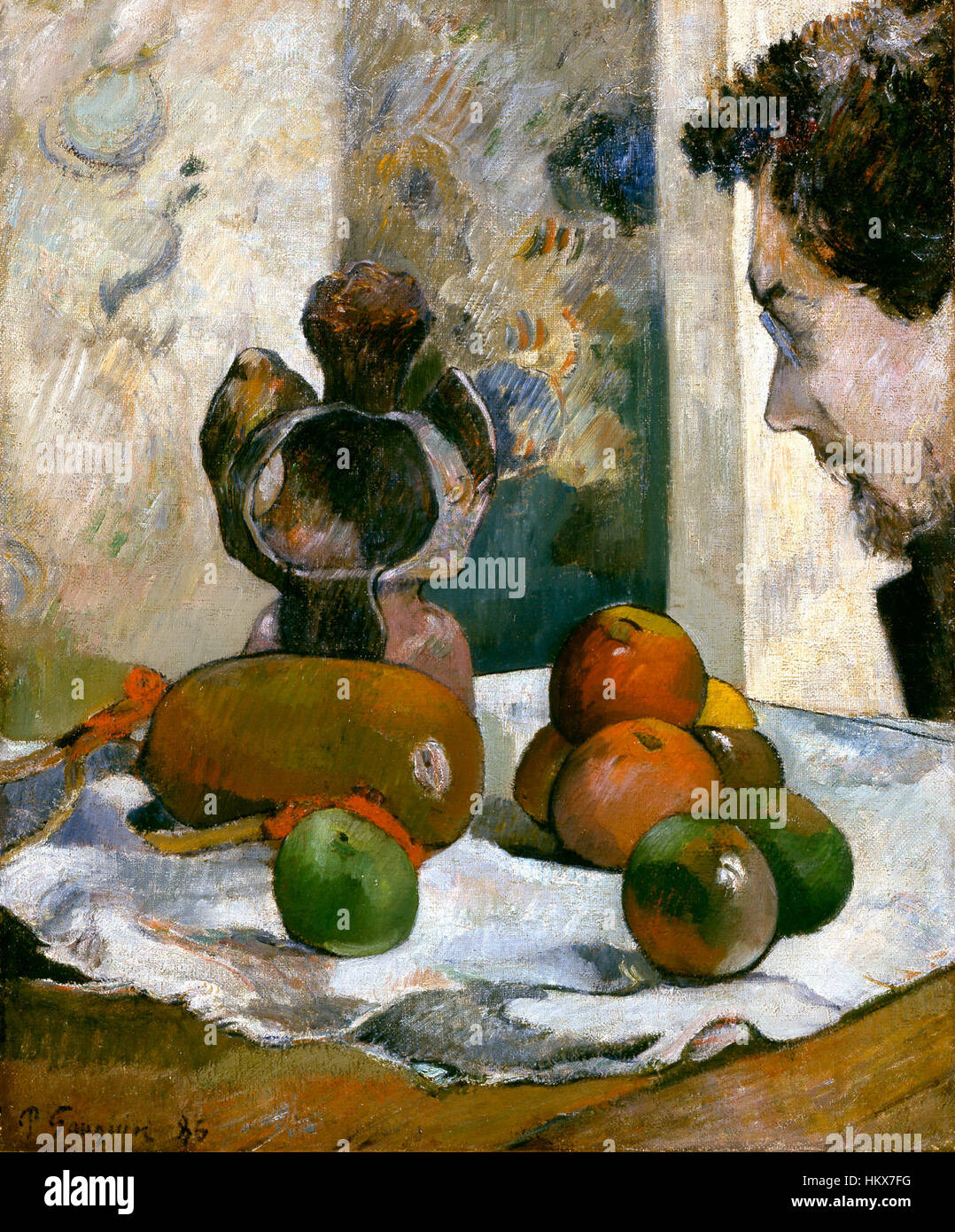 This artwork by Paul Gauguin demonstrates his signature Post ...