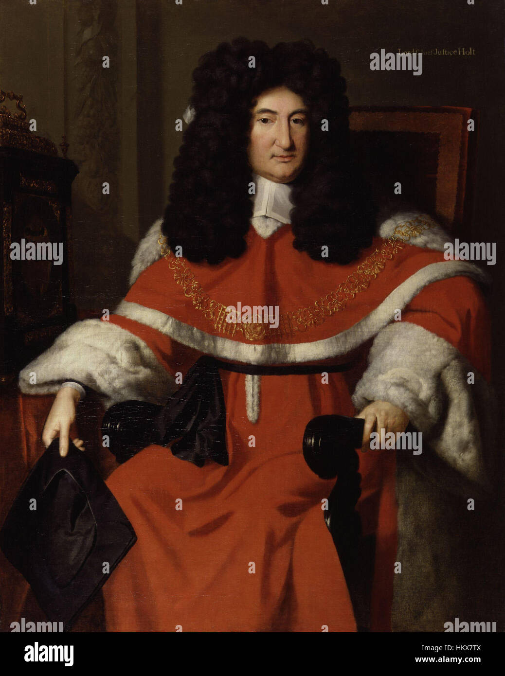 This portrait by Richard Van Bleeck depicts Sir John Holt, an ...