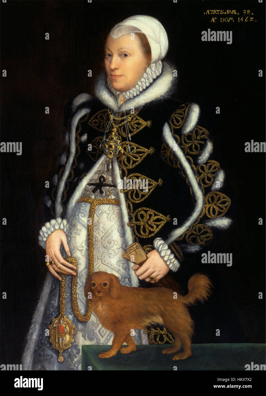 A historical portrait believed to depict Catherine Carey, Lady Knollys ...
