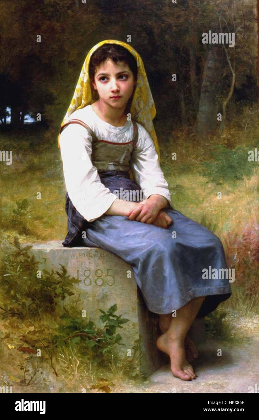 William-Adolphe Bouguereau's 1885 painting 'Meditation' captures a ...
